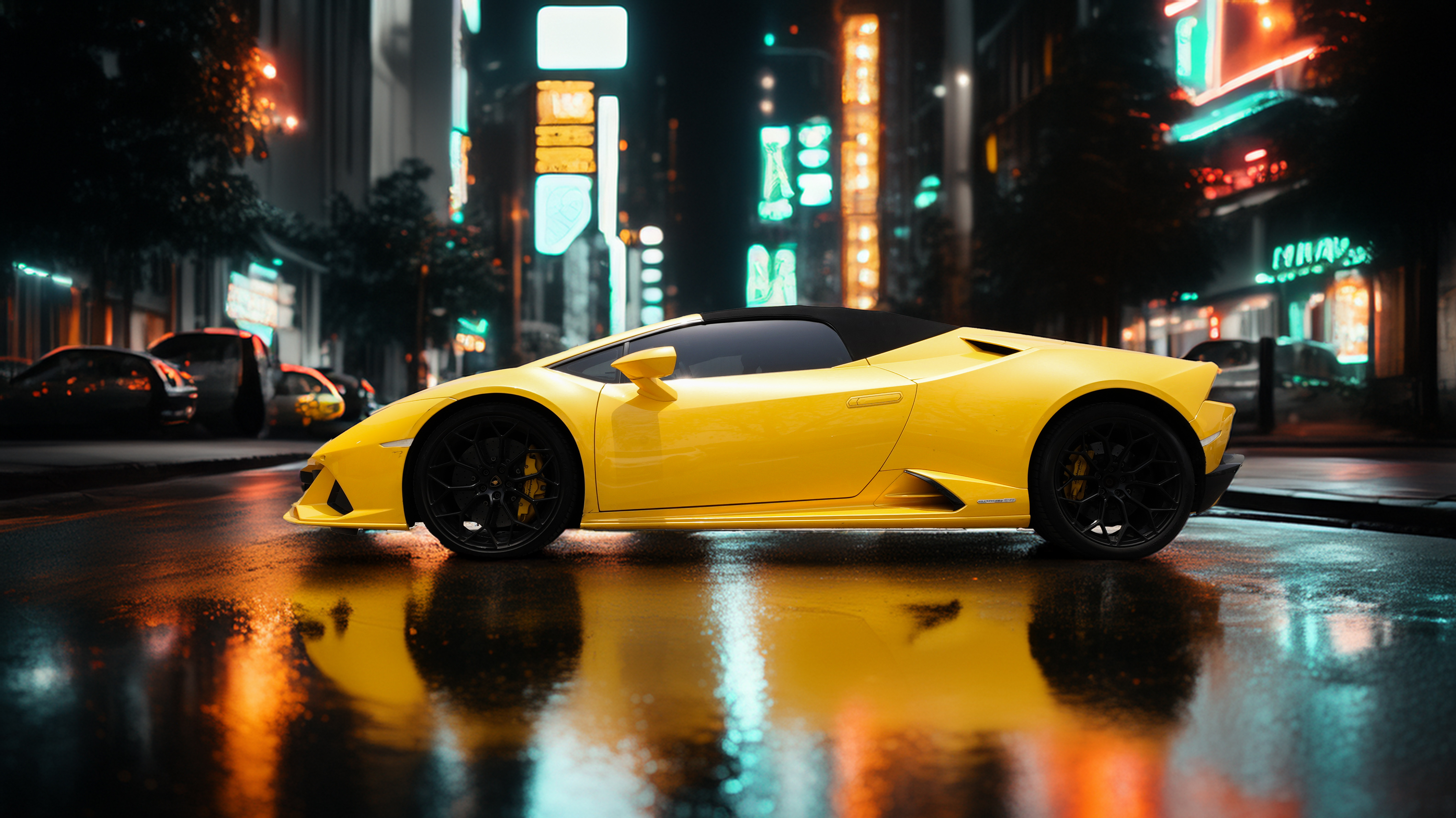 Rent LAMBORGHINI HURACAN Evo Spyder (Yellow) 2021 in Dubai | 2346 | Rentop