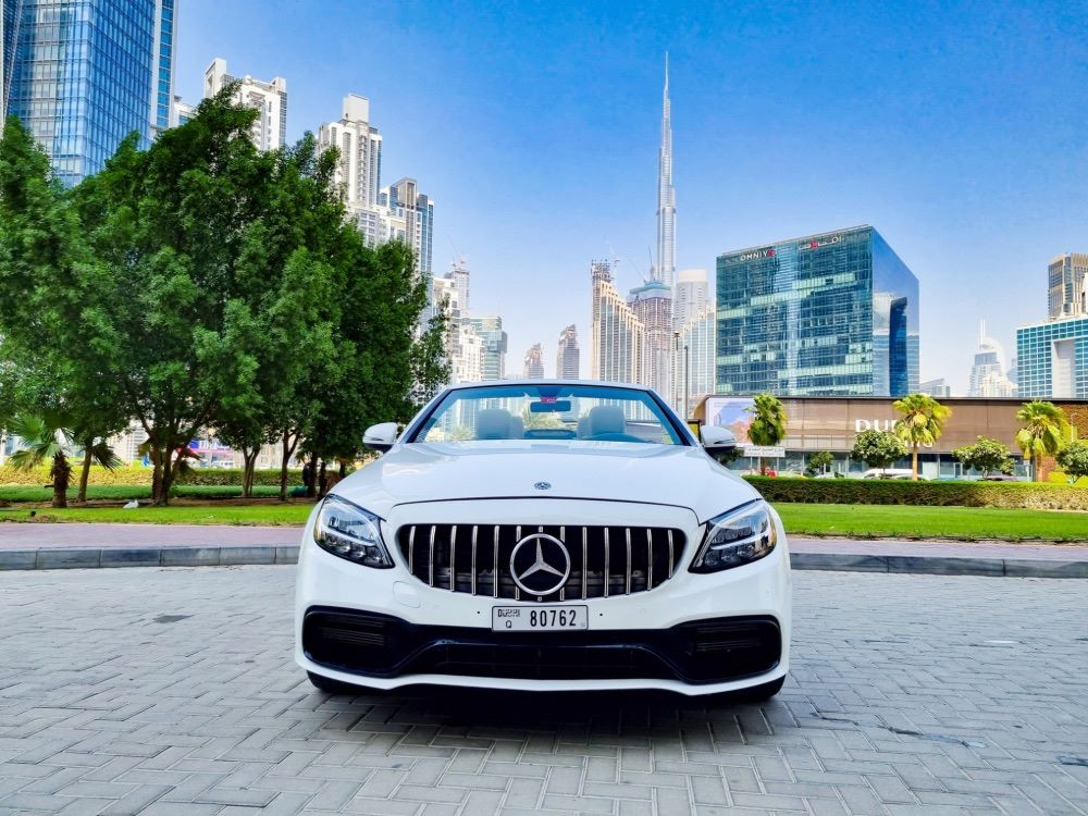 Rent MERCEDES C300 CONVERTIBLE () White (WHITE) 2022 in Dubai | Rentop