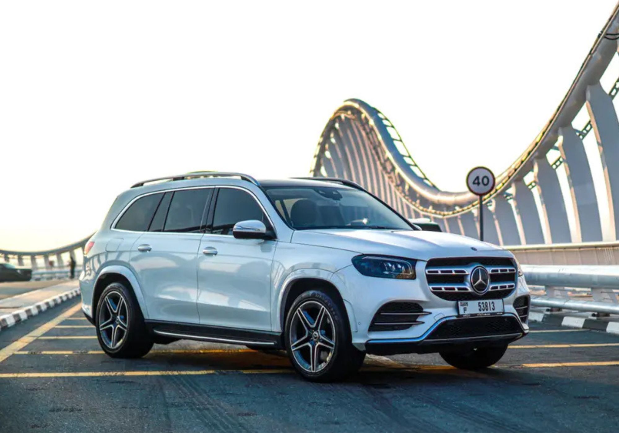 Rent Mercedes Benz GLS580 (White) 2021 in Dubai | 2566 | Rentop