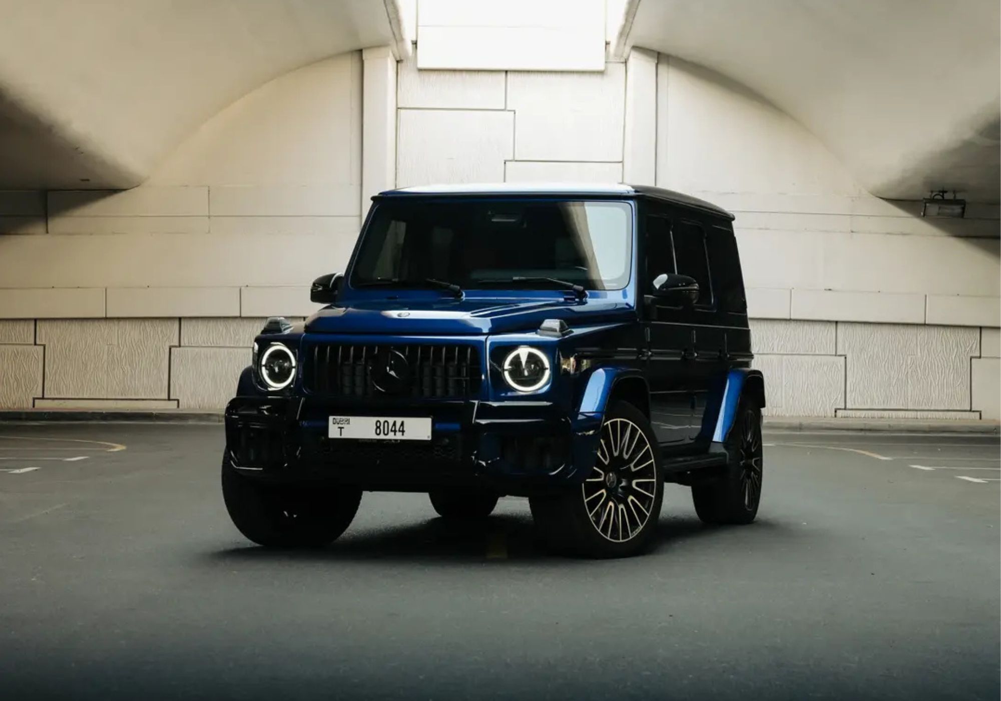 Rent Mercedes G63 AMG Double Night Package (Blue) 2025 in Dubai | 2512 ...