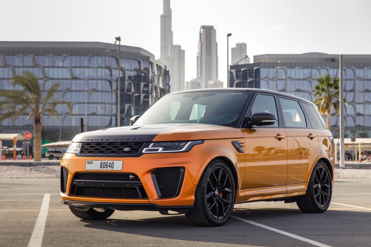 Rent Range Rover SVR (Orange) 2023 in Dubai | Rentop