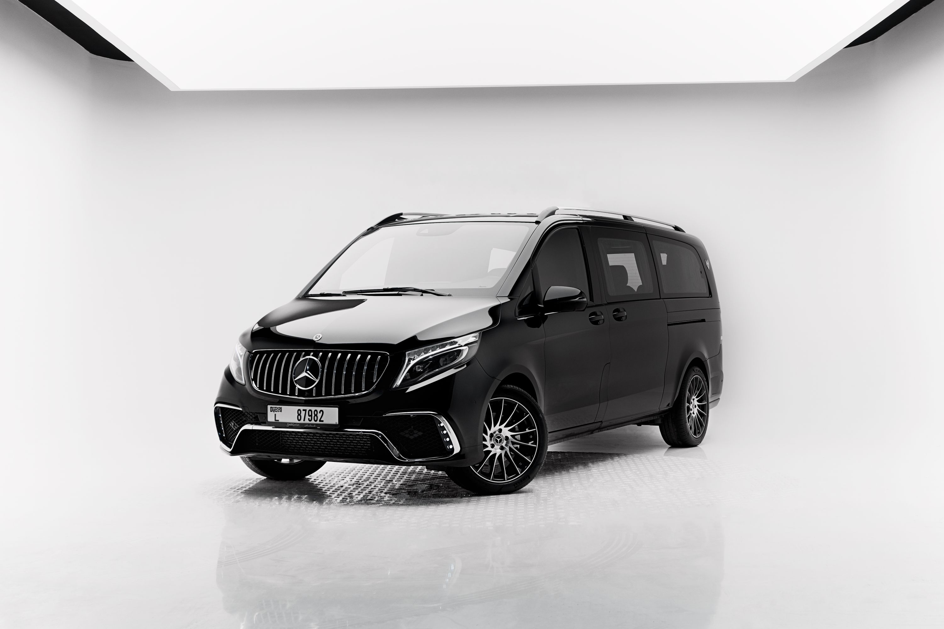 Rent Mercedes V-class Falcon Edition Long (Black) 2023 in Dubai | 2029 ...