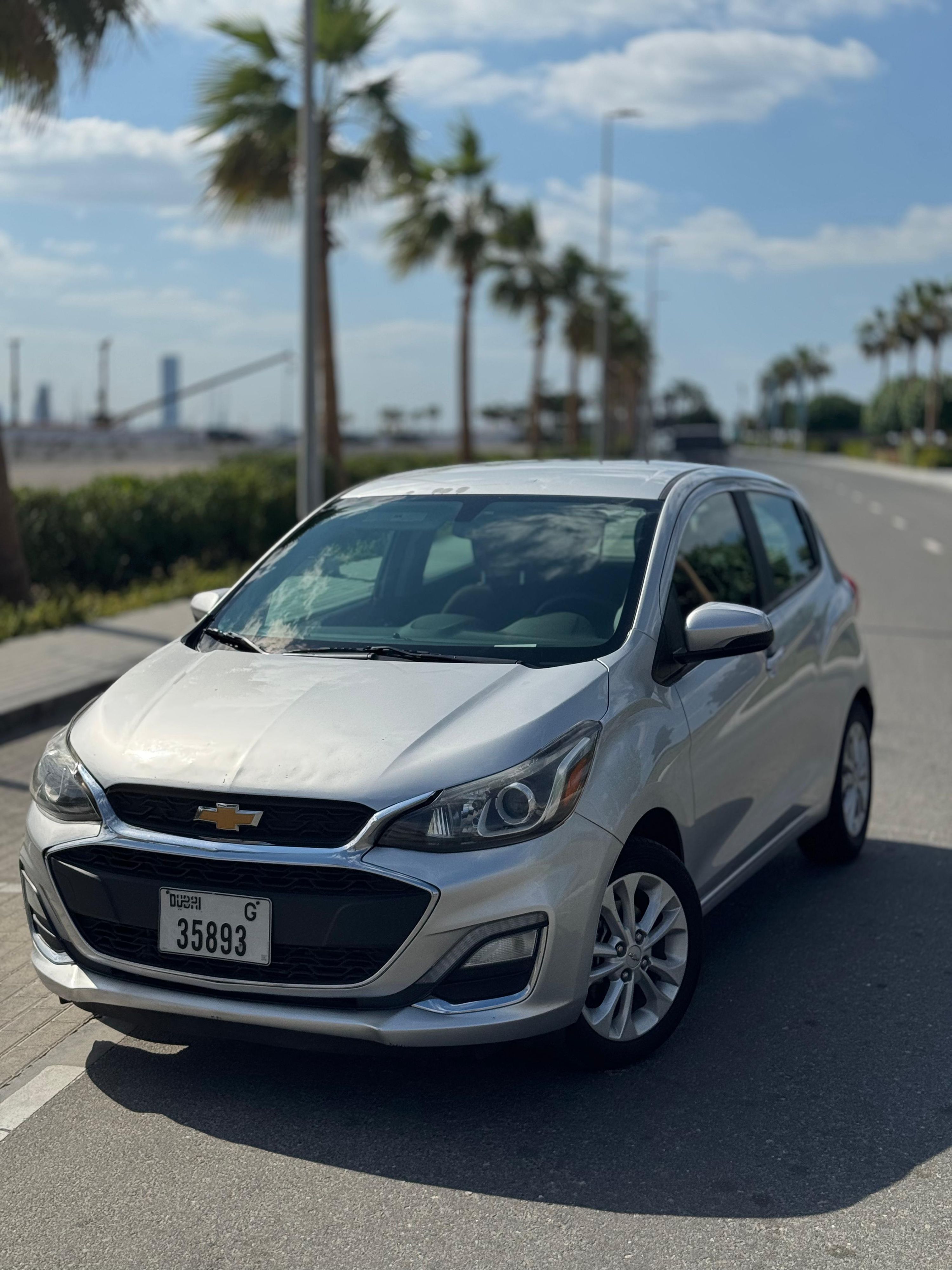 Rent Chevrolet Spark (SILVER) 2022 in Dubai | 1954 | Rentop